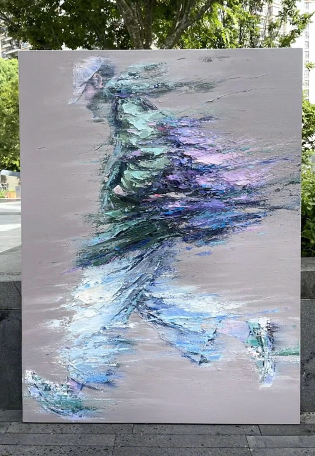 Dynamic Character Texture Knife Painting #XY39 – Meixin art