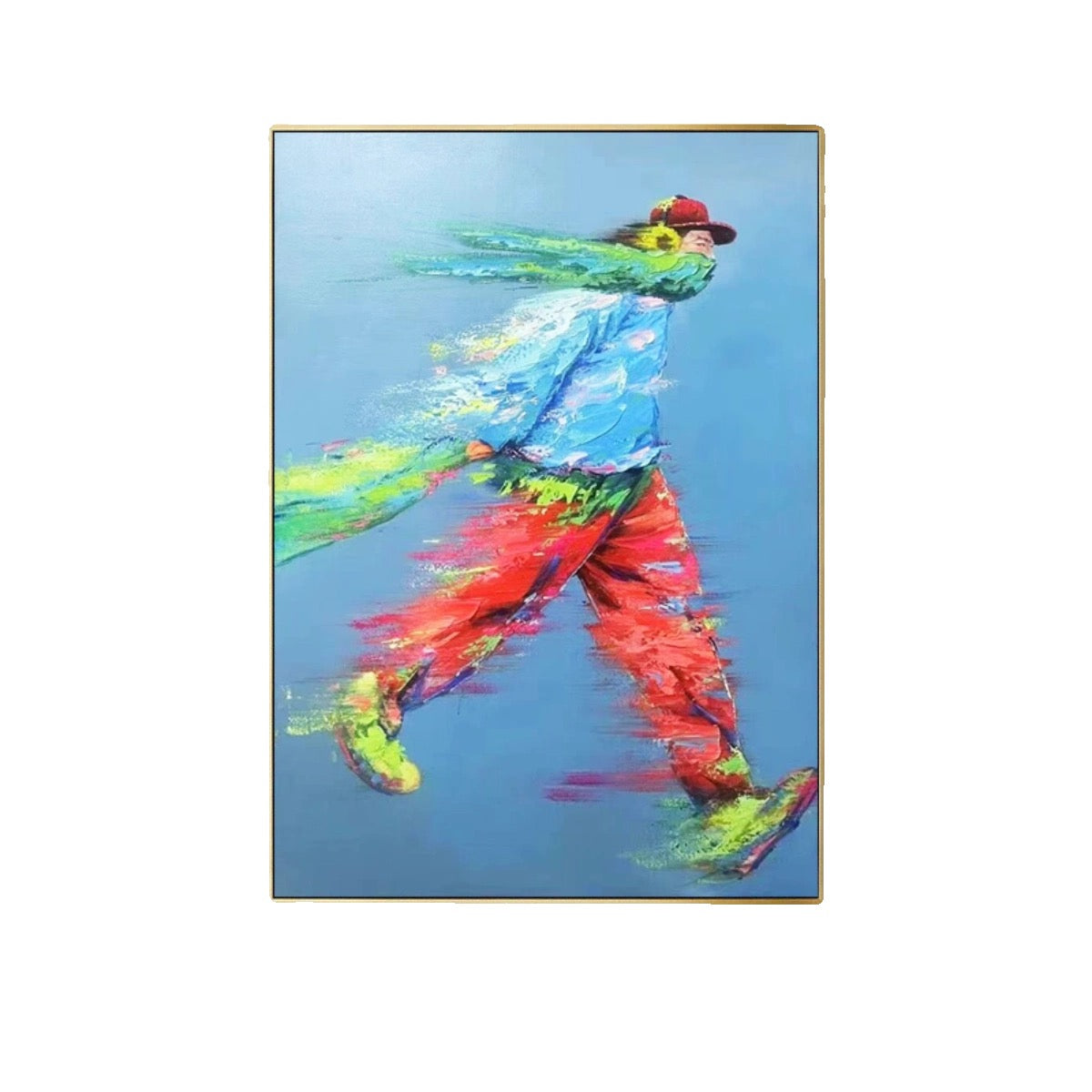 Dynamic Character Texture Knife Painting #XY41 – Meixin art