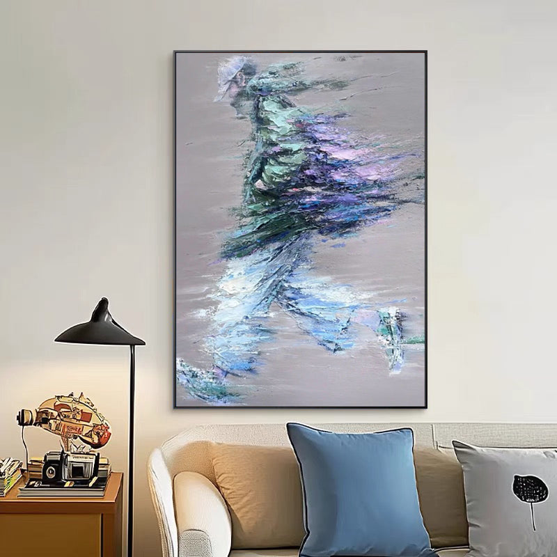 Dynamic Character Texture Knife Painting #XY39 – Meixin art